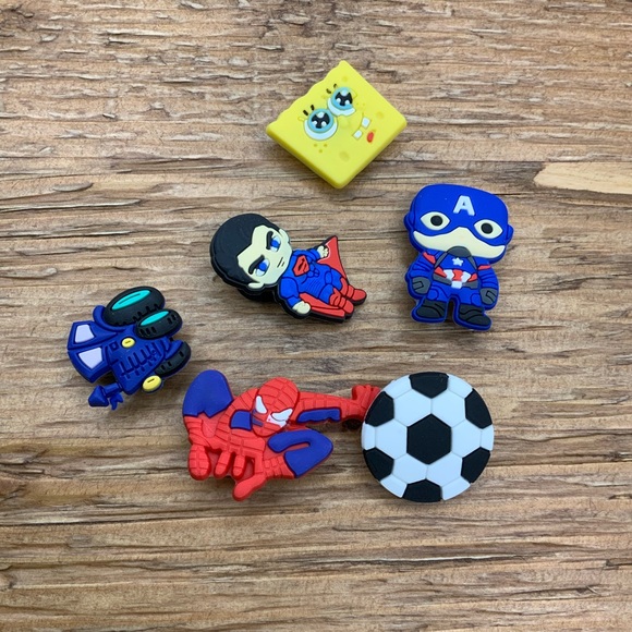 Source Unknown | Accessories | Croc Shoe Bundle Lot Superhero And ...